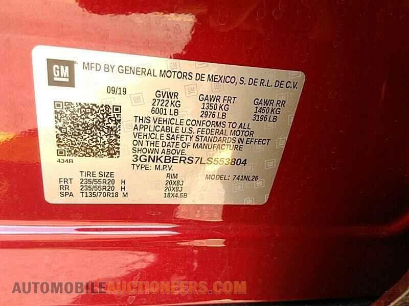 VIN: 3GNKBERS7LS553804 car history Chevrolet Blazer 2020